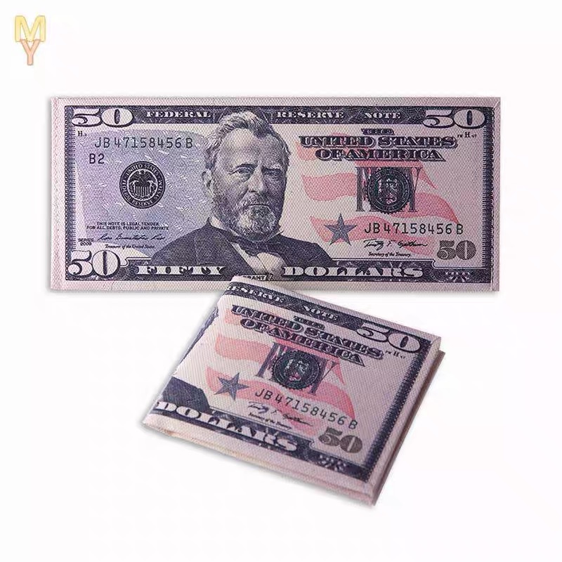 Canvas Material Money Wallet Simulation Banknotes Card Money Wallet ...