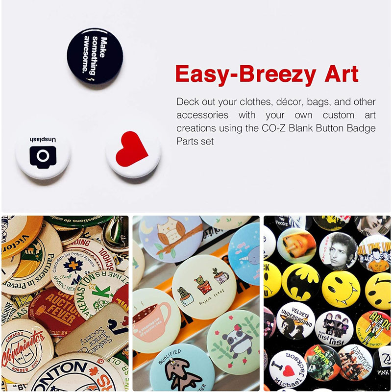 100Pcs 58mm DIY Badge Button Pins Refrigerator Magnet Soft Magnetic DIY ...