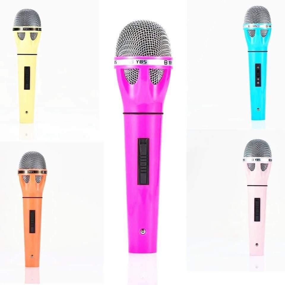 Multi Colored Wired Plastic Mic with 6.5mm Karaoke Party Handheld ...