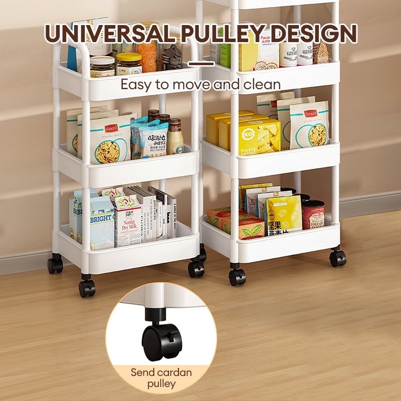 3/4/5 Layers Toy Organizer Trolley Cart Kitchen Storage Shelf Home ...