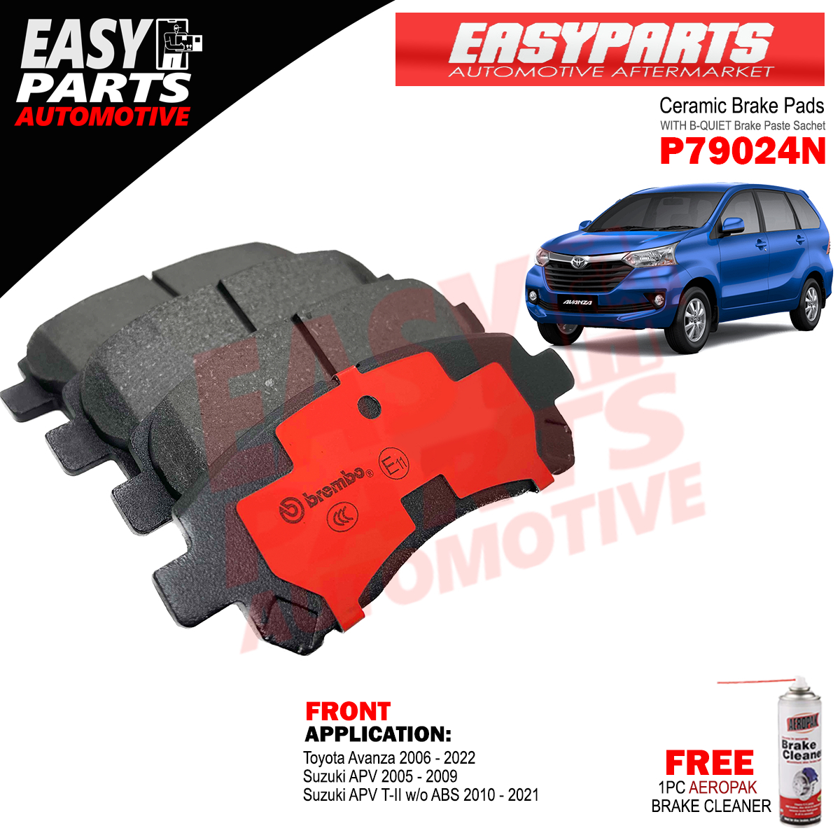 Brembo Brake Pads P79024N Toy. Avanza, Suz. APV w/o ABS Front | Shopee ...