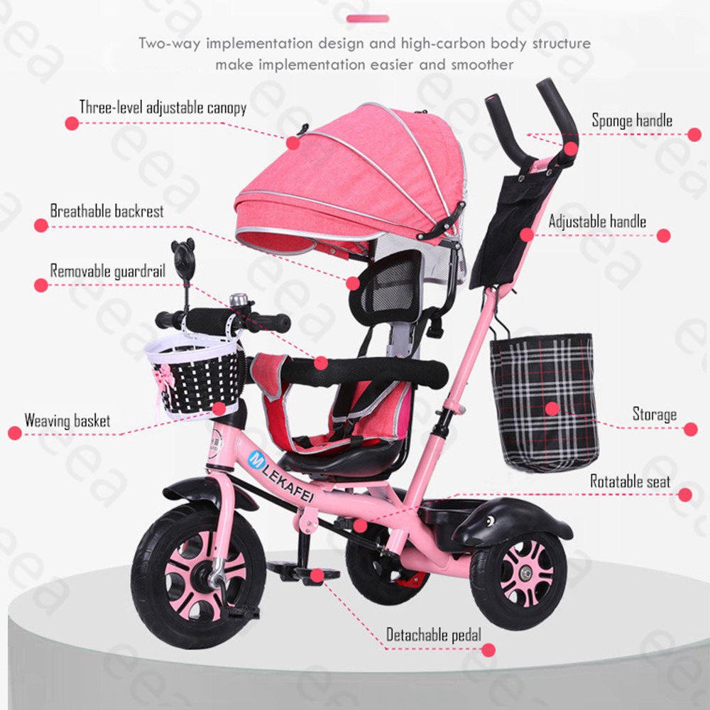 4 in 1 Stroller Bike for Baby Boy kids bike trolley bike for kids ...