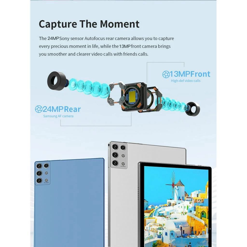 Tablet Camon 10.1 inch Tab 12+512GB ROM Large Screen Learning Online ...