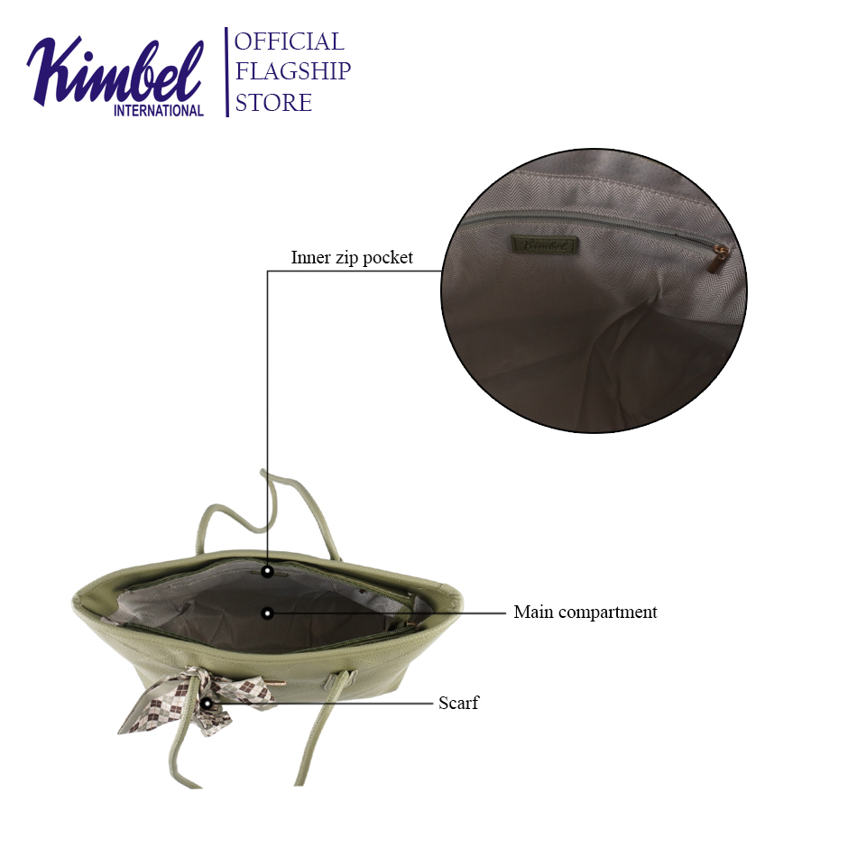 KIMBEL BCS8863 Shoulder bag With Scarf Synthetic Leather | Shopee ...