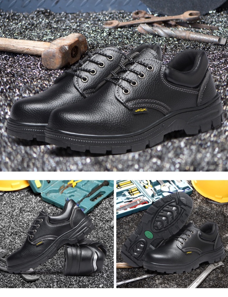 Steel Toe Safety Shoes for Men Anti-Slip Work Boots Low Cut Lightweight ...
