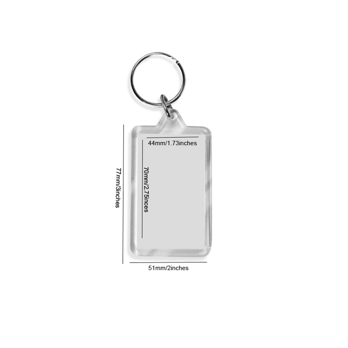 Personalized clear acrylic keychain laminated back to back high quality ...
