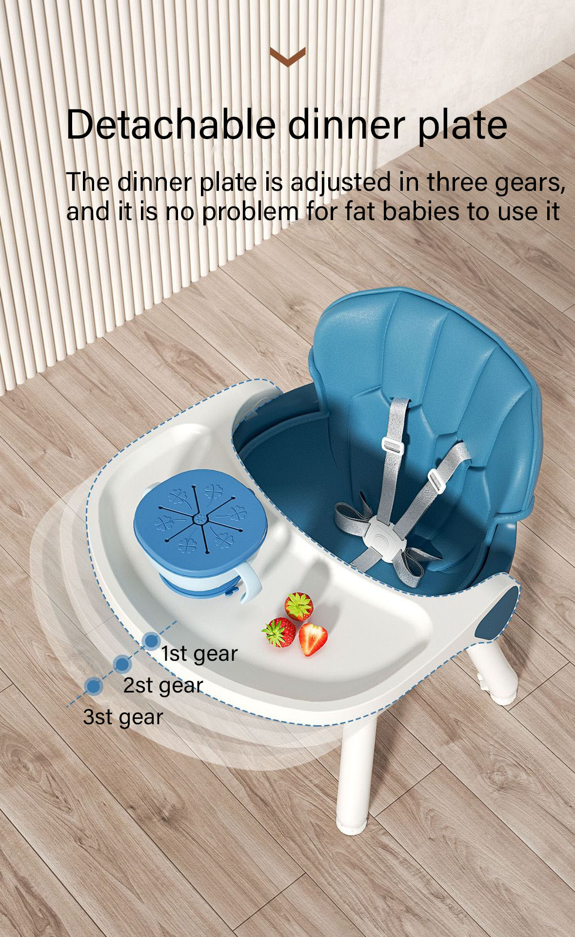 Multifunctional baby high chair Detachable student backrest desk ...