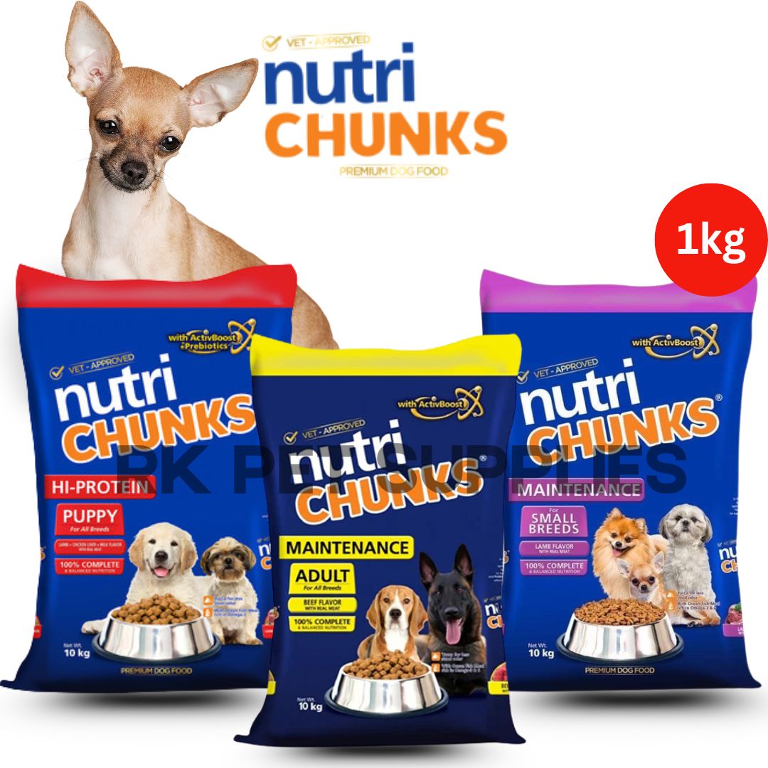 1kg Nutrichunks Pet Maintenance All Stages Dry Pet Food Dog Dogs Pet ...