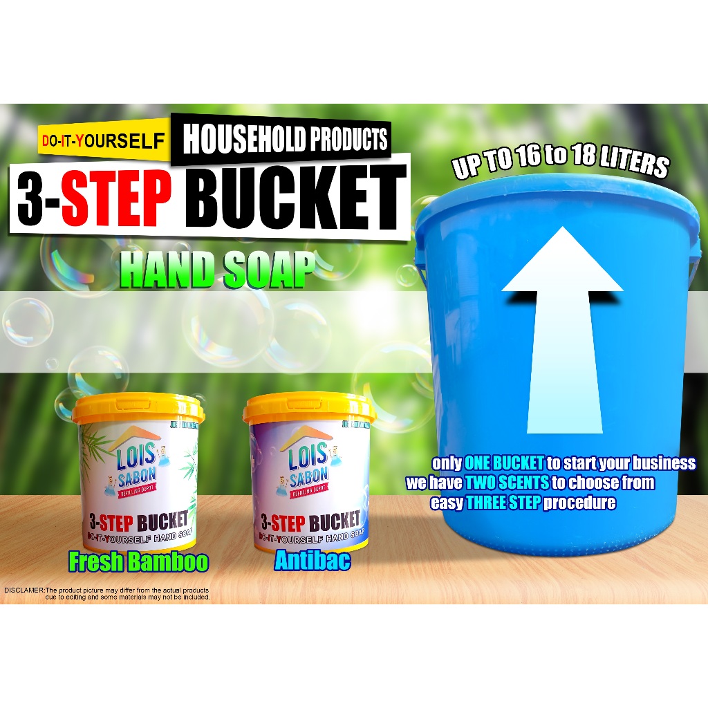 LOIS 3 STEP BUCKET HAND SOAP, DIY HAND WASH, MOISTURIZING, GENTLE CLEANSER, SKIN FRIENDLY, EASY ...