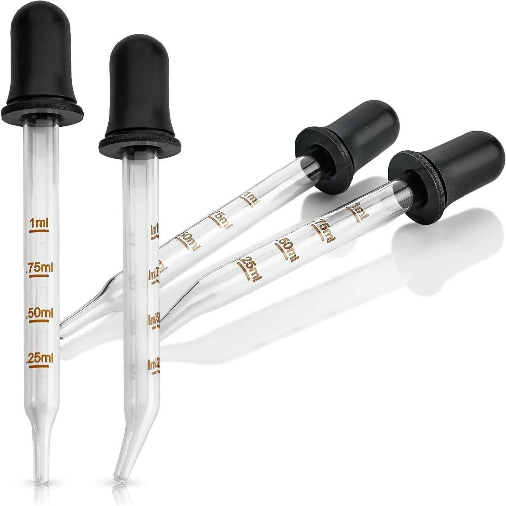 DROPPING PIPETTE WITH GRADUATION BLACK RUBBER CURVED 2PCS/ORDER ...