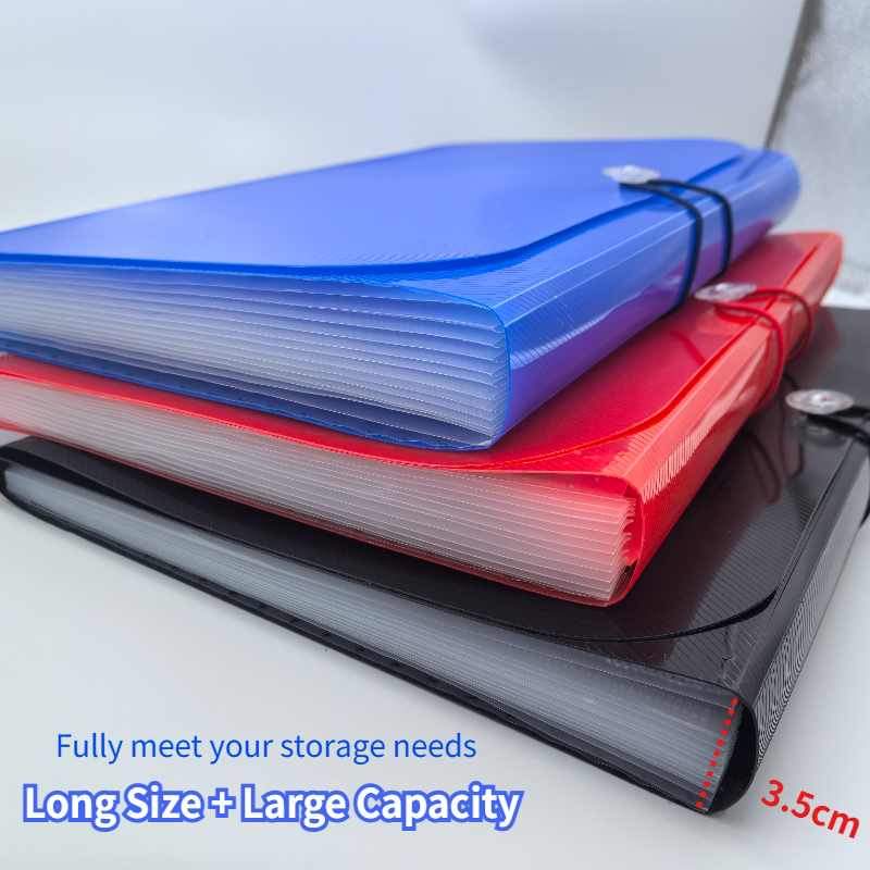 Long Expanding File Folder With Buckle 13 Layers Paper Organizers ...