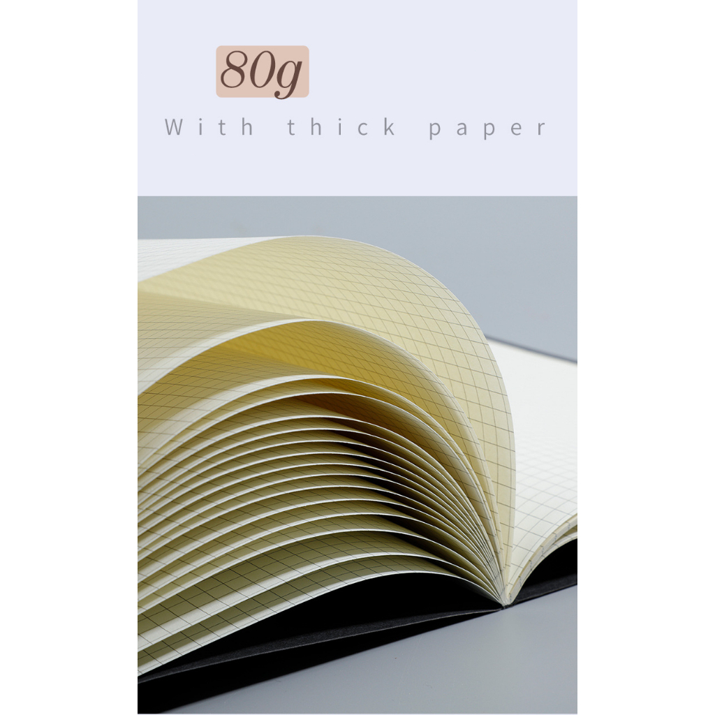 A5/B5 Thickened kraft paper coil notebook frosted black card horizontal ...