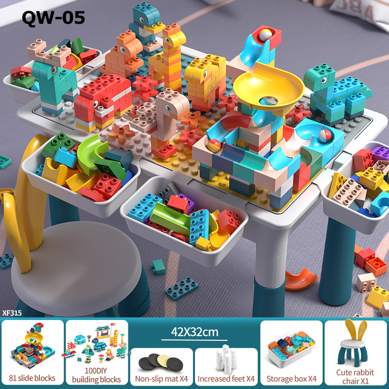 TOYLINX Building Blocks Table and Chair Set Study and Play Set Table ...