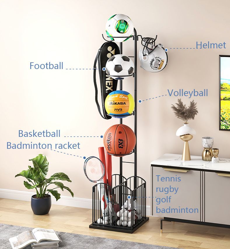 Basketball storage rack 4 Layer With Basket Simple home indoor children ...