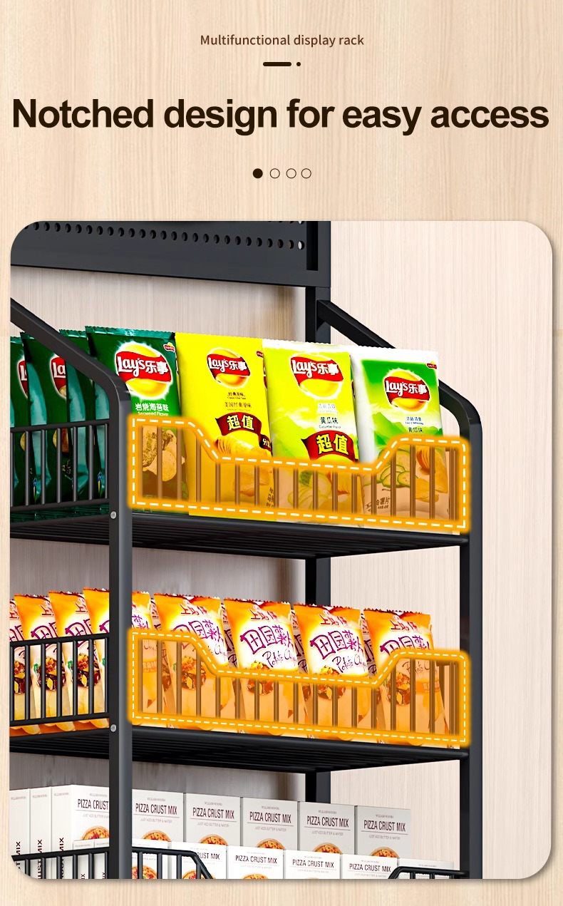 SOFTHOME Supermarket Shelf Beverage Food Toy Display Stand Store Multi ...