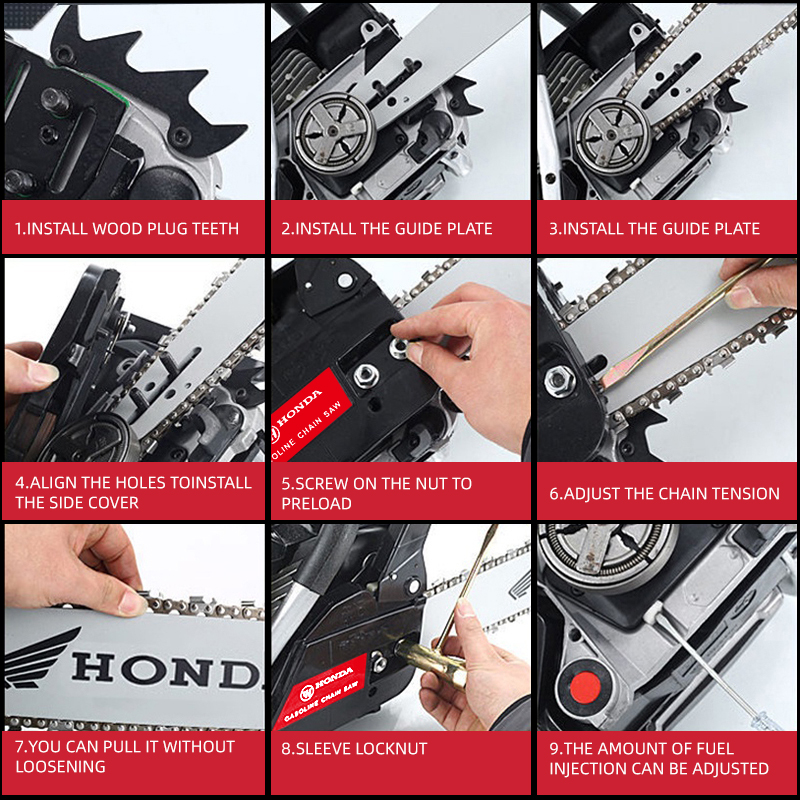 Honda 72CC 9.9kw High Power Saw 20 22 24 Inches Portable Gasoline ...