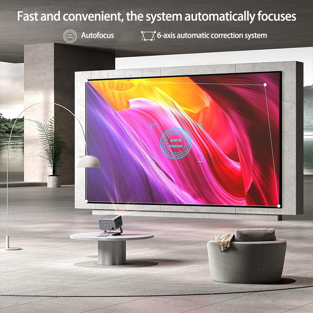 【Autofocus】FUNFOOX REVO projector 4K/1080p Android 9.0 Keystone Google ...