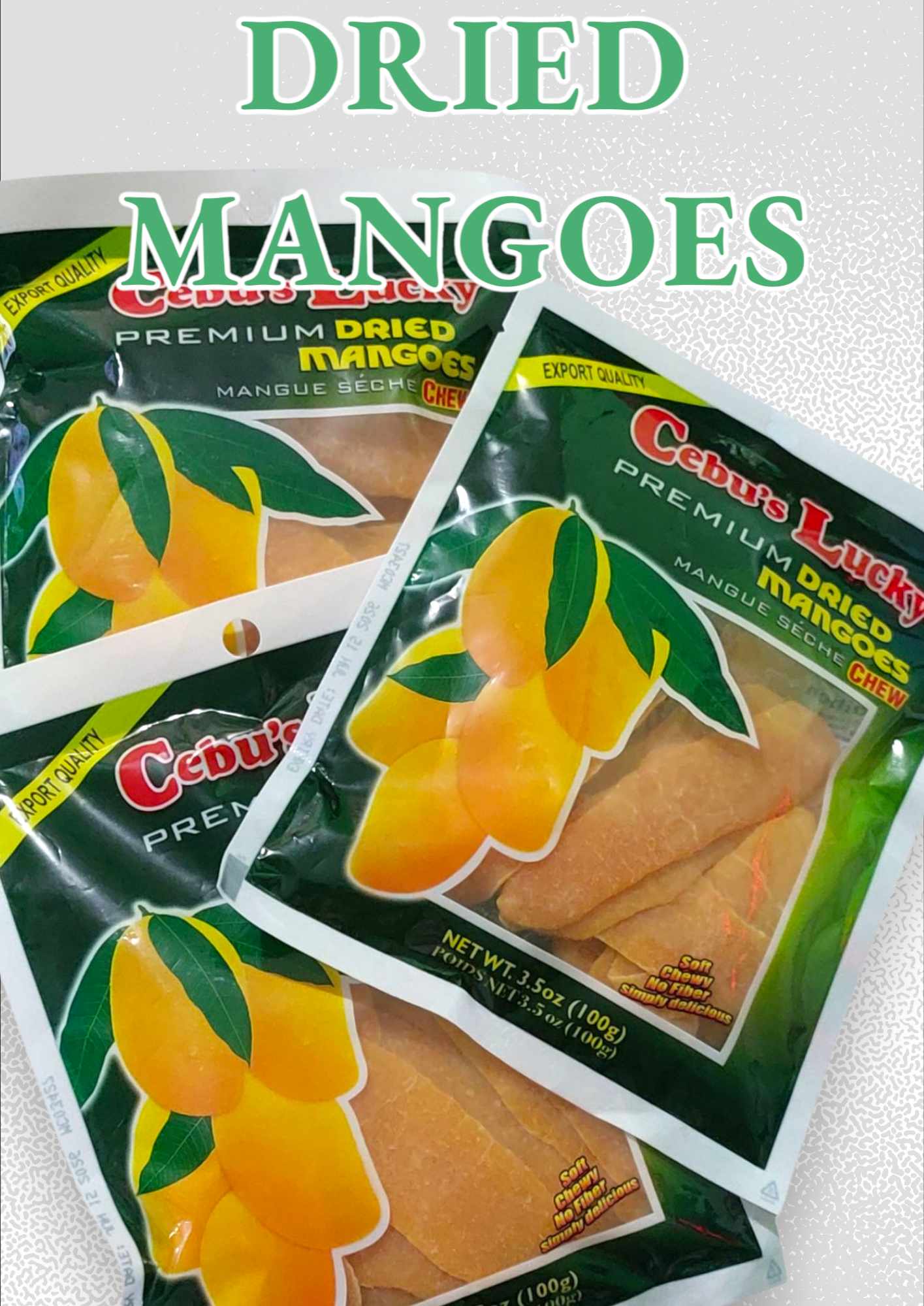 Export Quality Philippine Dried Mangoes Mangga 100g Mango | Shopee ...
