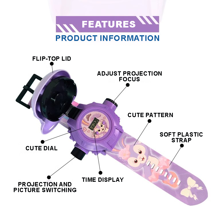 Quality cartoon Projection Watch for Boy Girls LED projector watches ...