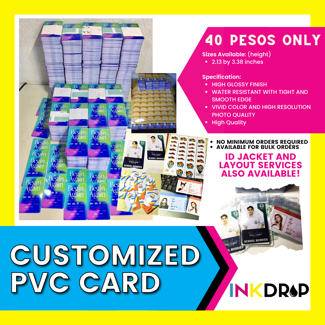 INKDROP Customized PVC ID Card – Print Only for Company School IDs ...
