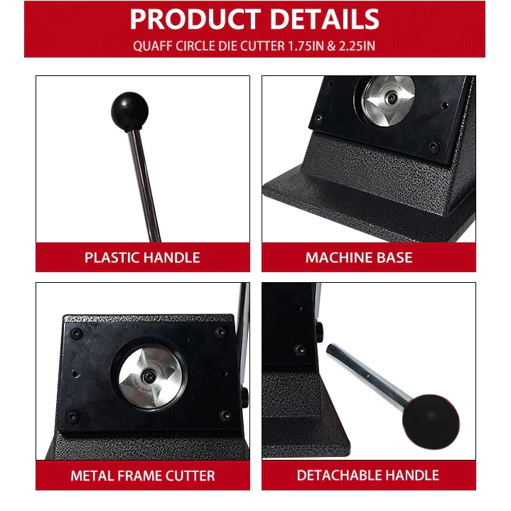 MC&HOME 58mm Circle Die Cutter Machine for Button Pin Badge Making ...