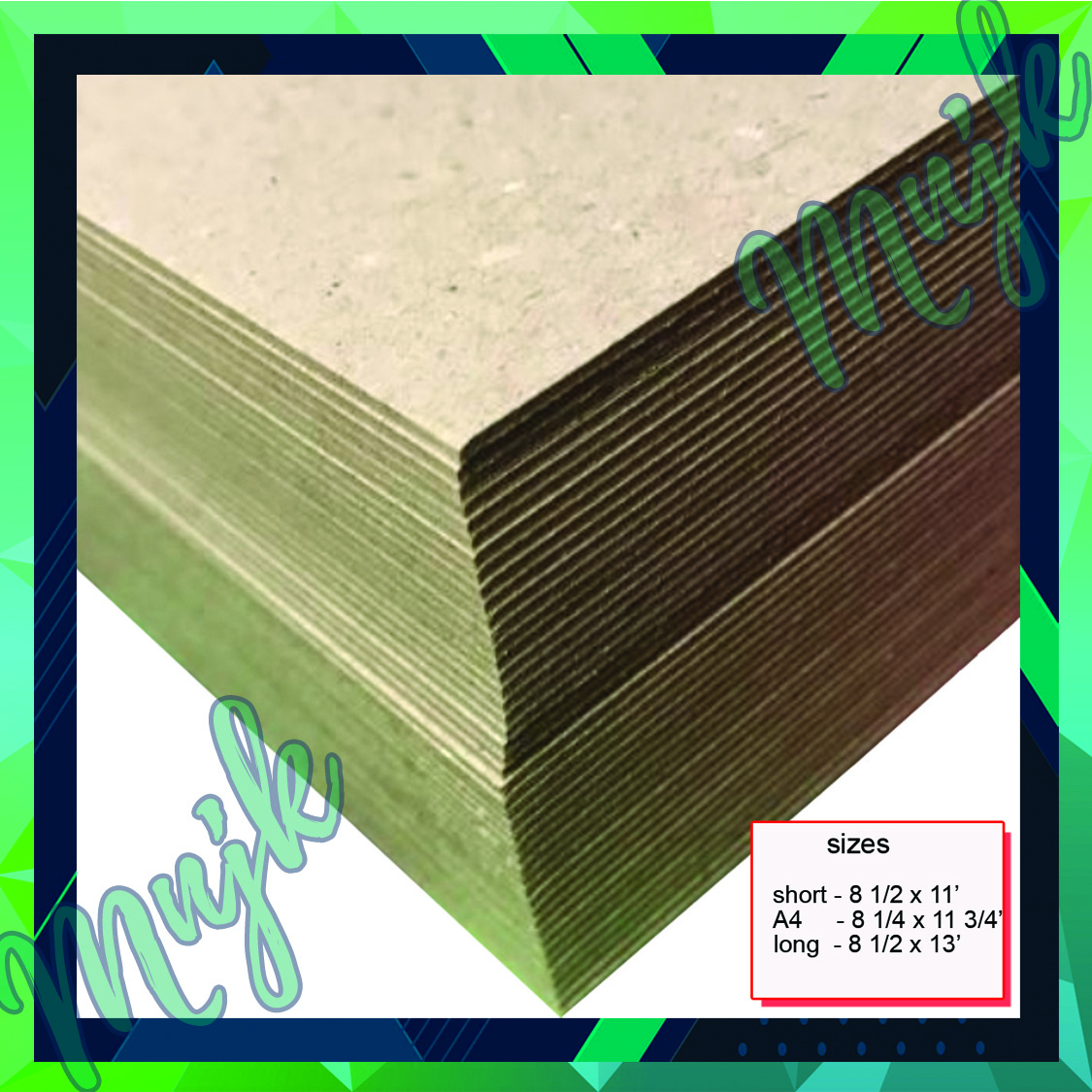 CHIPBOARD 1 MM FOR RECEIPT BACKCOVER BOOKCOVER NOTEPAD BACKCOVER SHORT ...