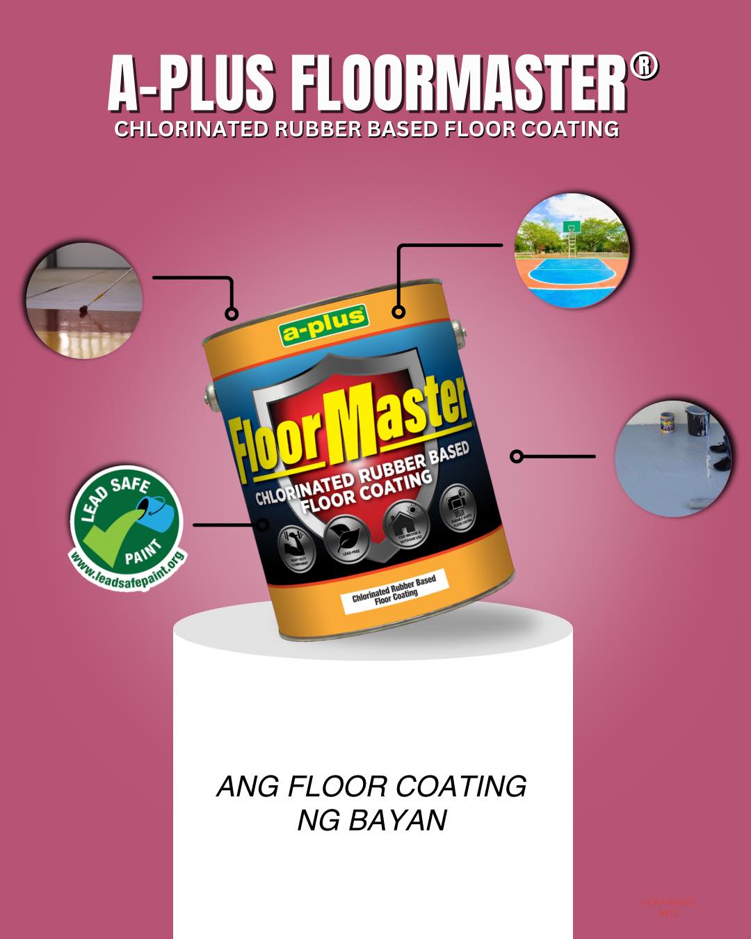 A-Plus FloorMaster Chlorinated Rubber Based Floor Coating 4L Basketball ...