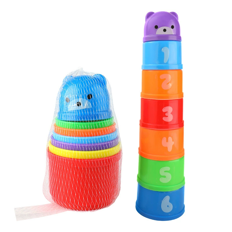 Foldind Stack Cup Tower Toy Kid Brain Response Battle Fold Cup Hand ...