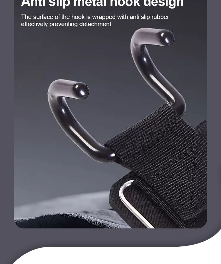 (Pair)Pull Up Bar Hooks Adjustable Wrist Support Hand Exercise Forearm ...