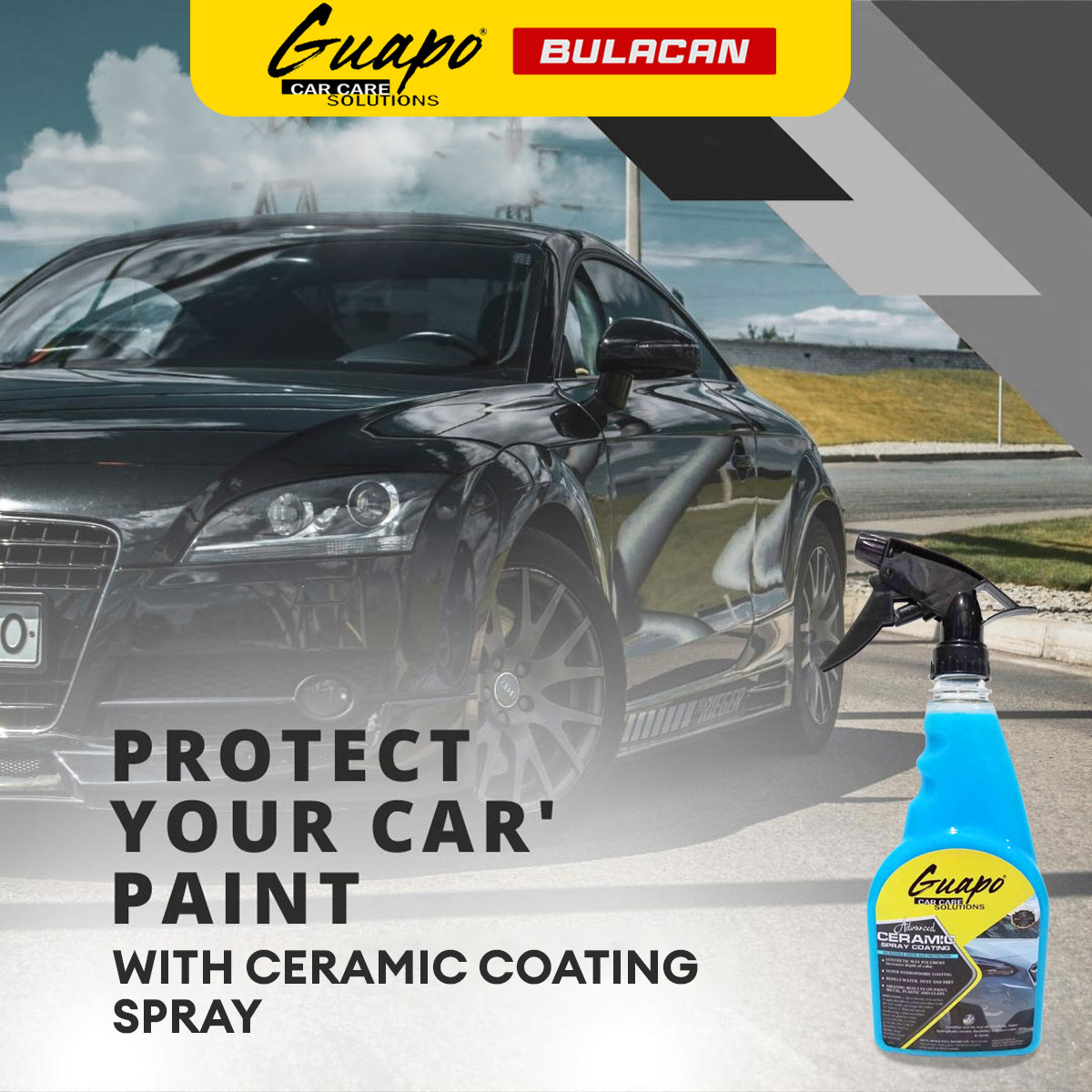 Guapo Pro‑Level Ceramic Wash & Hydrophobic Shine Kit (Shampoo + Spray ...