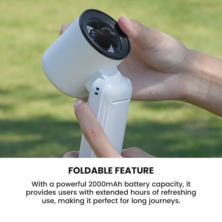 Vision Mini Handheld Foldable Turbo Fan 3000mAh Rechargeable USB Fans ...
