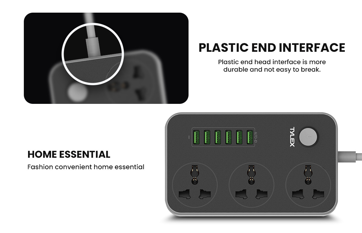 TYLEX X-E01 6 USB Power Strip Socket | Shopee Philippines