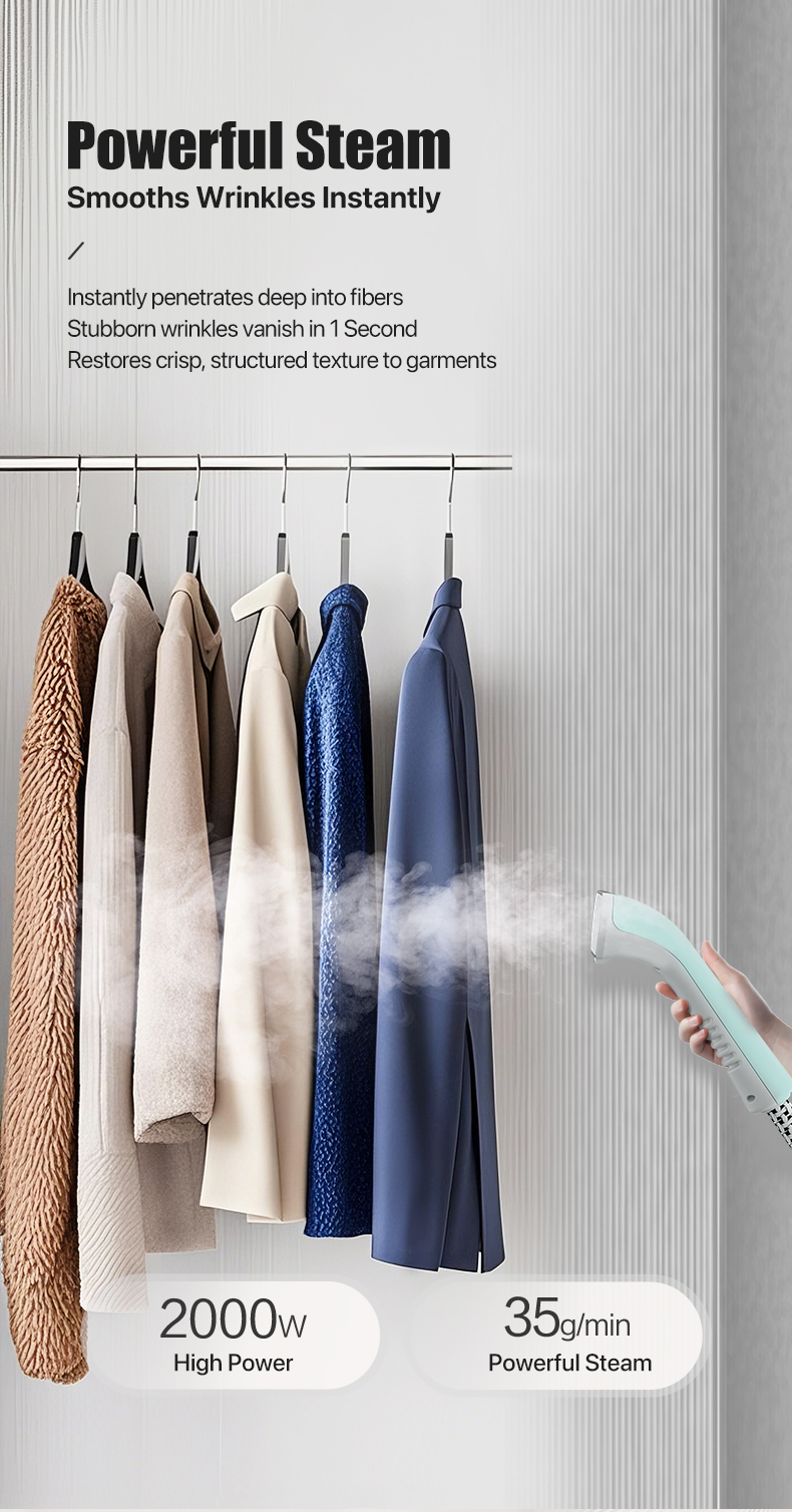Haier Steamer Iron For Clothes 2-in-1 Vertical Double Rod Garment ...