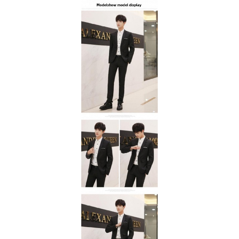 ADO (Local Delive)Suit Men's Three-Piece Suit Men's Full Set of Coat ...