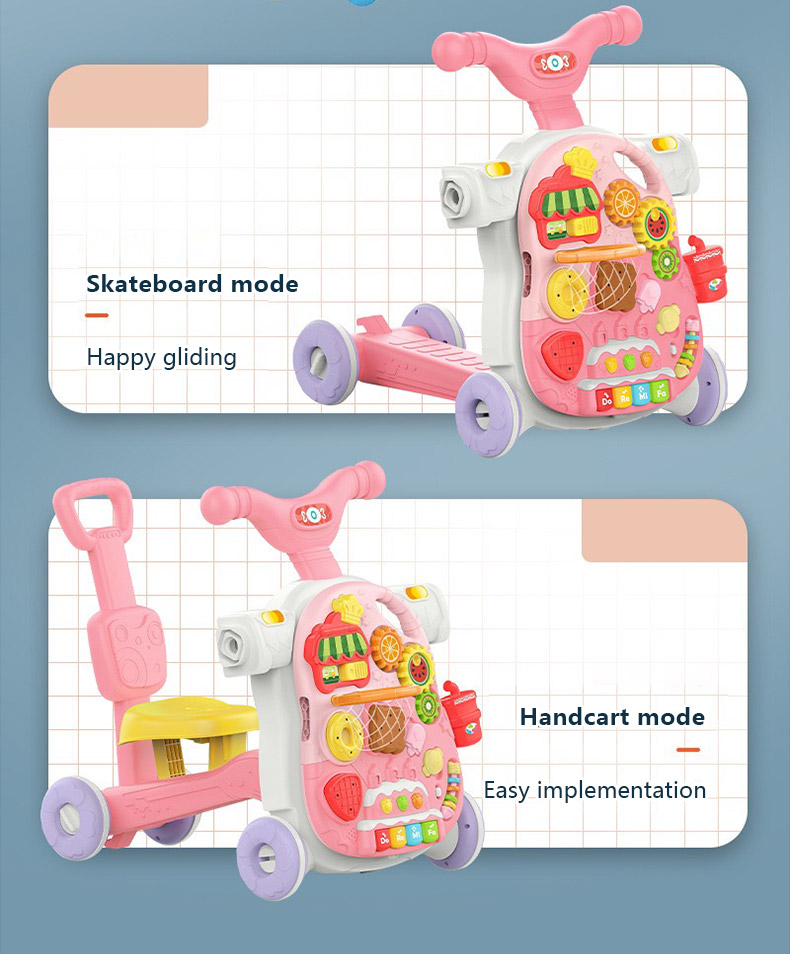 Baby Walker Stroller Toy Multi-function Toddler Trolley For Kid's Push ...