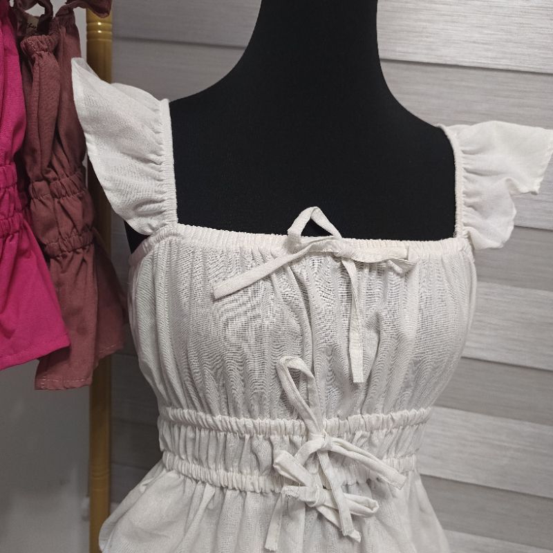 Sanina Womens | #5044/5106 Two Way Cotton Linen Coquette Ladies Crop ...