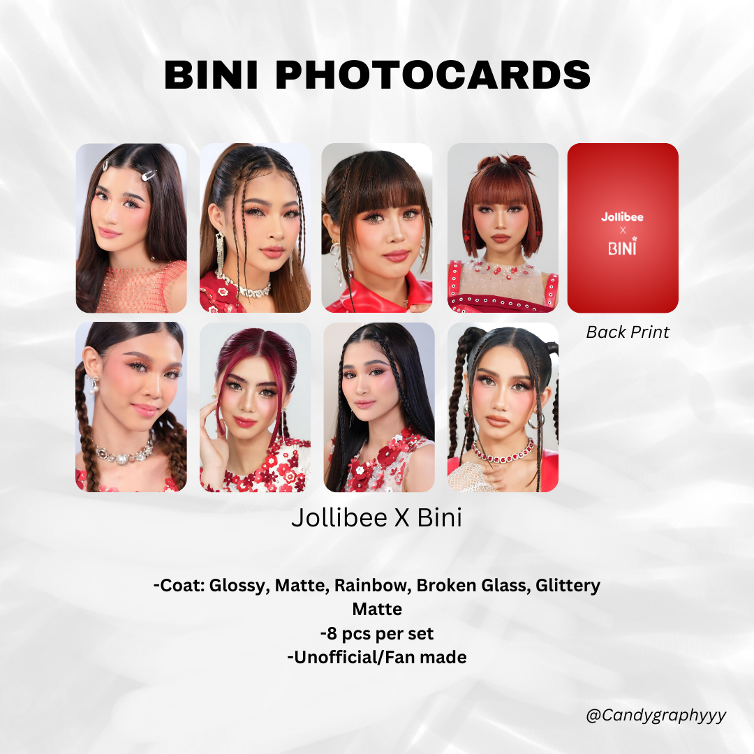 Bini Photocards Bini Endorsement (Jhoanna, Stacey, Gwen, Sheena, Mikha ...