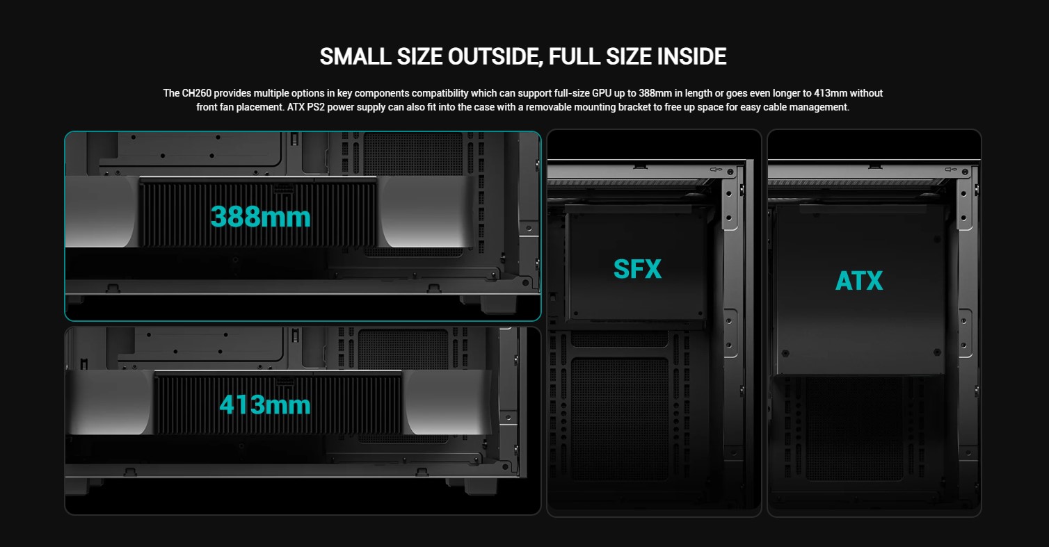 PinkleHub | Deepcool CH260 Black Level up to Micro-ATX Case | Shopee ...