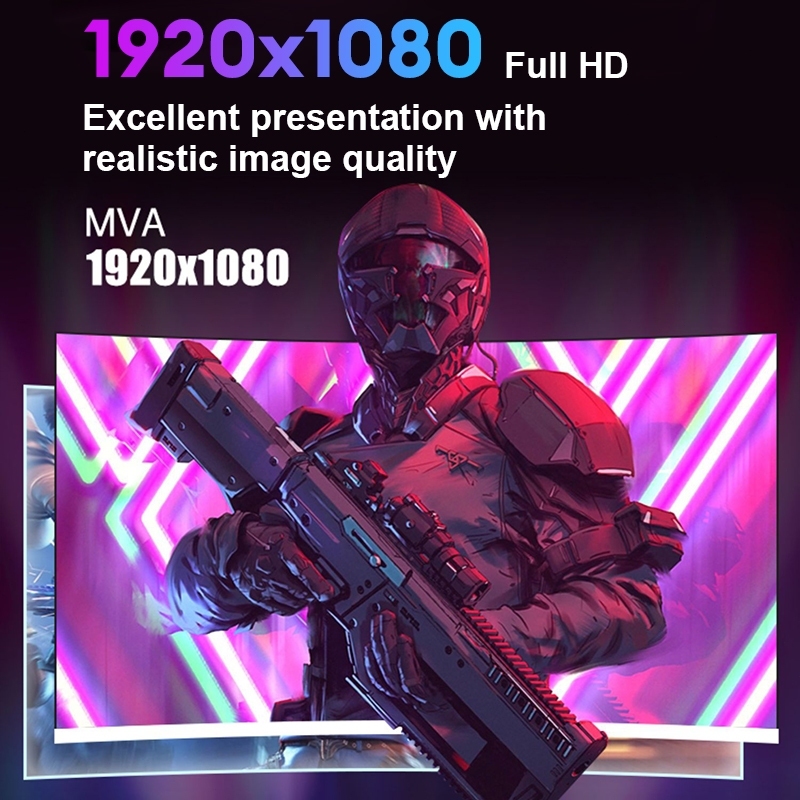 Expose Gaming Monitor curved 27 Inch Monitor 144HZ PC Monitor 24 Inch ...