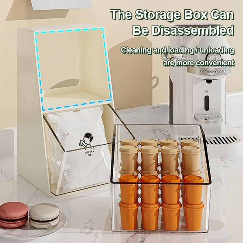 BOXIFY Dustproof Tea Bag Organizer Acrylic Coffee Storage Box Desktop ...