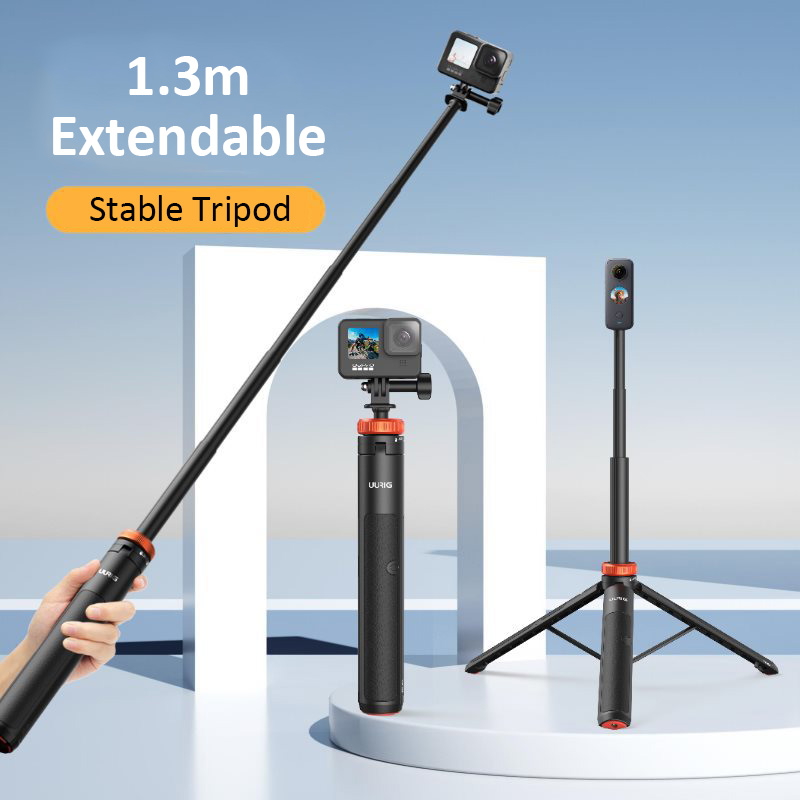 UURIG Action Camera Selfie Stick Tripod for GoPro Hero 12 11 10 DJI ...