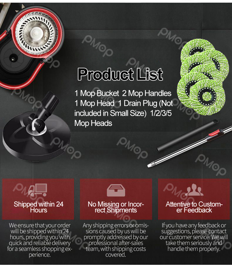 PMOP Original mop with spinner and steel bucket 360 Easy Rotating map ...
