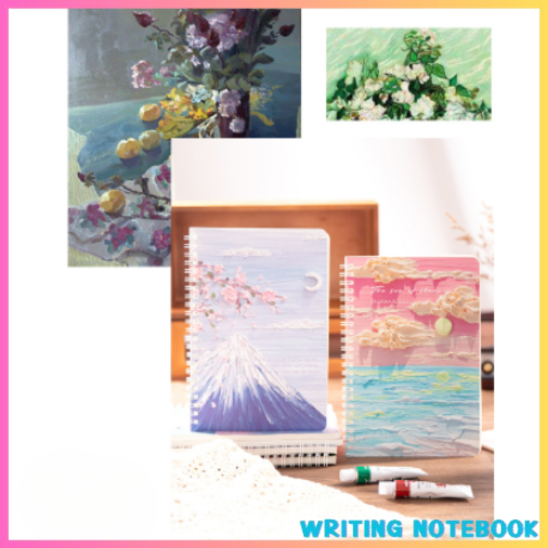 Notebook set 10 pcs A5 Oil Painting spiral composition notebook Journal ...