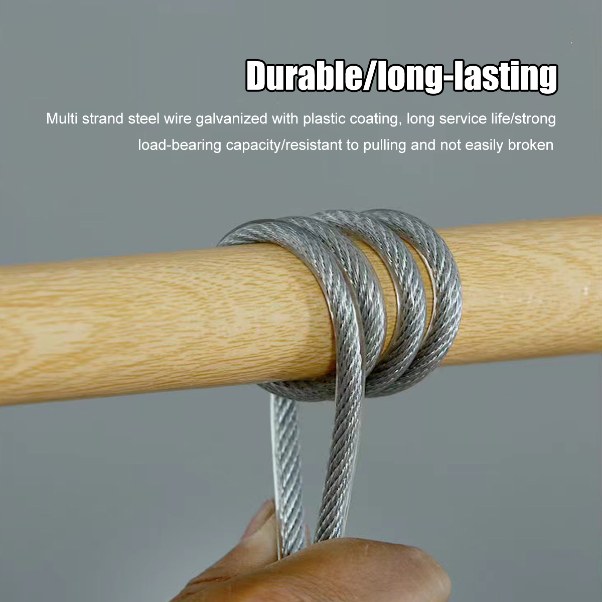 100 Meters Steel Cable 2-8mm Galvanized Steel Wire Rope Cable | Shopee ...