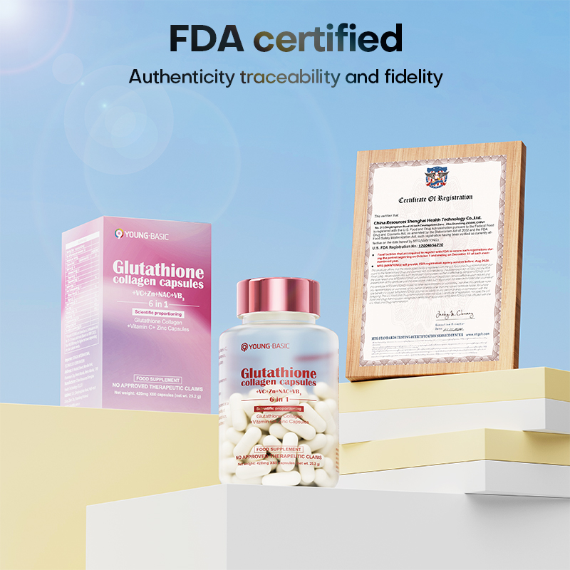 9Young Basic Glutathione Collagen Capsules with Zinc, Vitamin C, Niacin ...