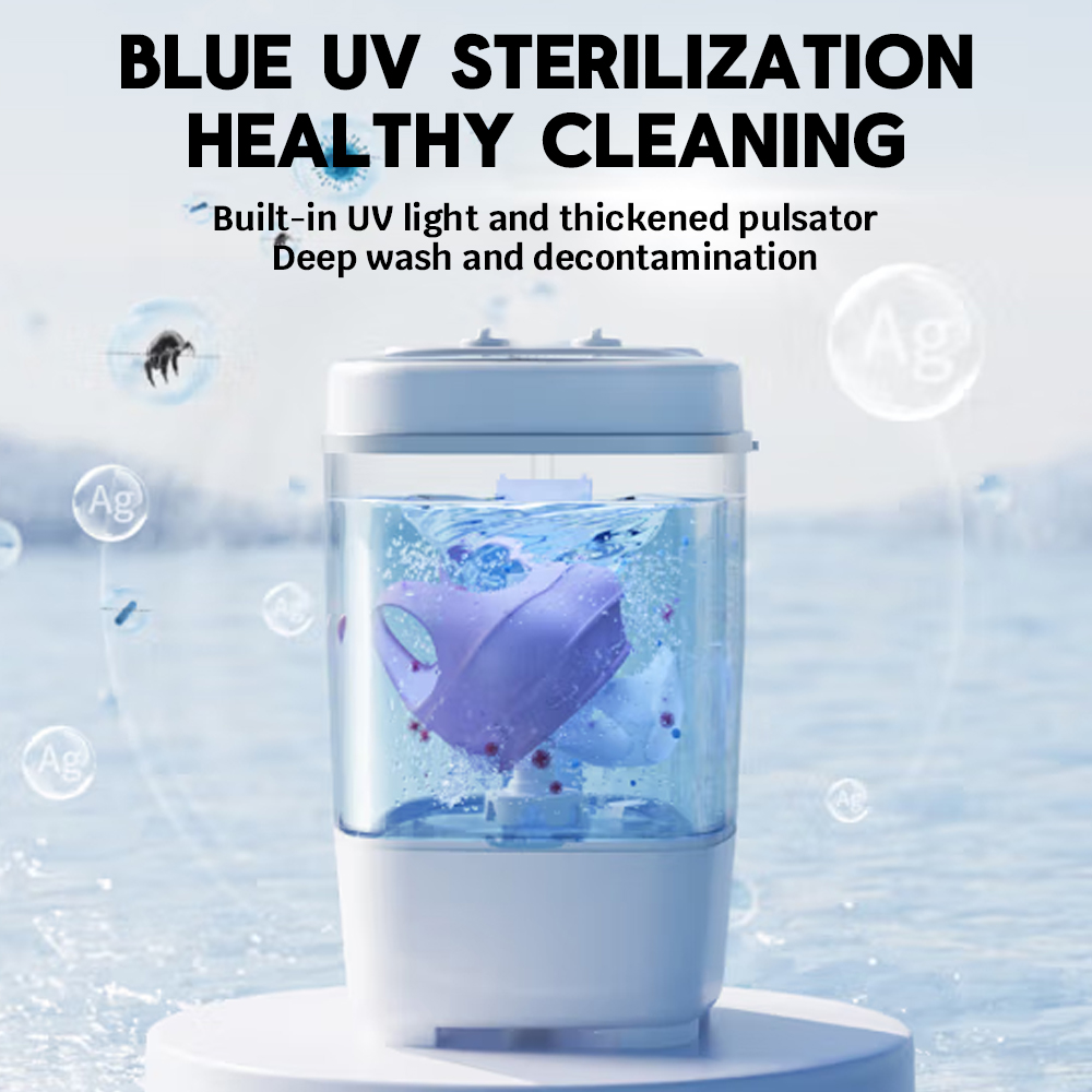 HOMEMAX 6.6KG Washing Machine Fully Automatic MINI Washing Machine with ...