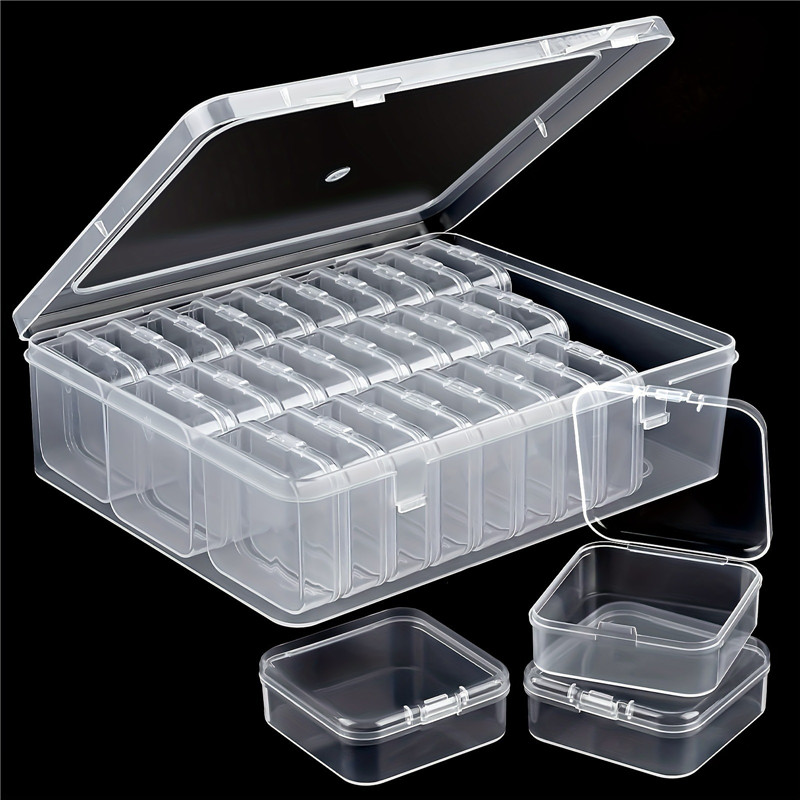 30-Compartment Clear Plastic Organizer Box With Small Storage ...