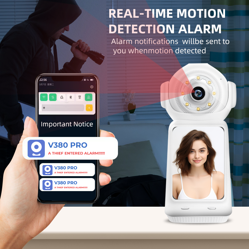 V380 Pro CCTV Camera Wifi Connect Two-Way Video Calling Smart Wireless ...