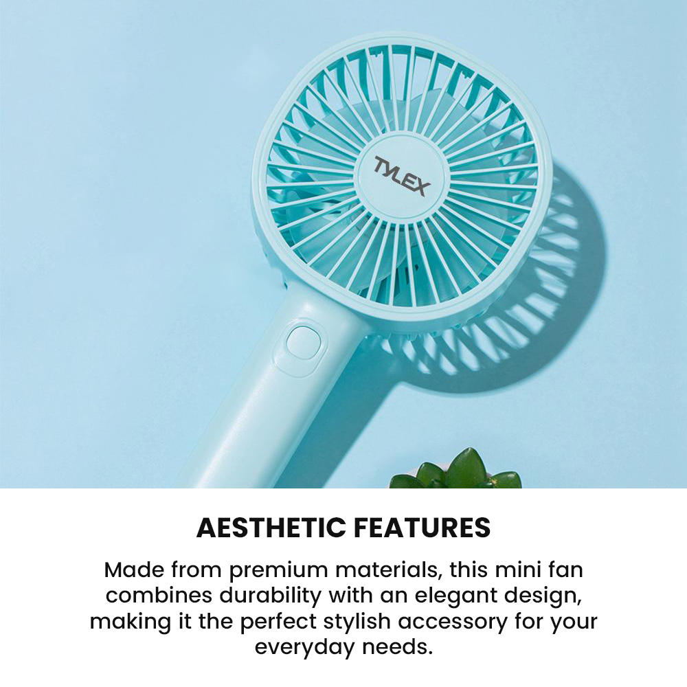 Tylex XM61 Handheld Mini Fan Rechargeable Strong Wind 1200mAh Battery ...