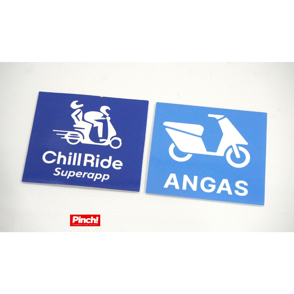 Pinch Motorcycle Sticker - Joyride ChillRide x Angkas Angas 3pcs ...